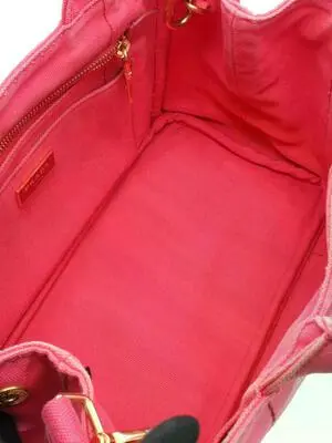 Prada Mini Canapa Tote Satchel - Pink