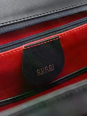Gucci Calfskin Bamboo Night Satchel - Black