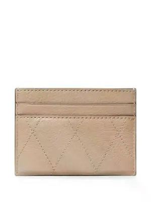 Tory Burch Charlie Quilted Card Holder - Neutrals