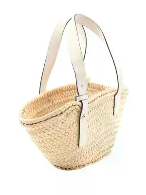 Loewe Small Raffia Anagram Basket Tote Bag