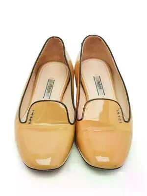 Prada Logo Plaque Ballet Flats