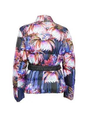 Roberto Cavalli Floral Print Quilted Puffer Jacket