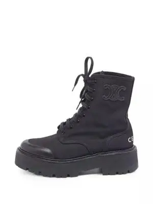 Celine Logo Detail Combat Boots