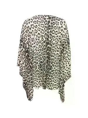 Roberto Cavalli Animal Print Kaftan Top