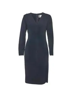 LANVIN V-neck Long Sleeve Midi Dress