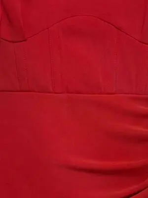 SELF-PORTRAIT 2021 Draped Side-slit Midi Dress