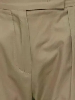 Max Mara Pleated Wide-leg Cotton Twill Trousers