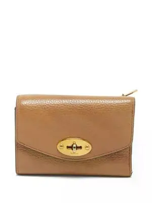 Mulberry Twist-lock Tri-fold Wallet - Brown