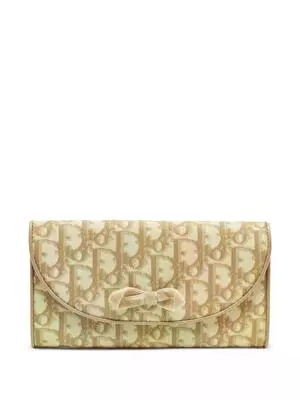 Dior 2005 Trotter Bow-detail Wallet - Neutrals
