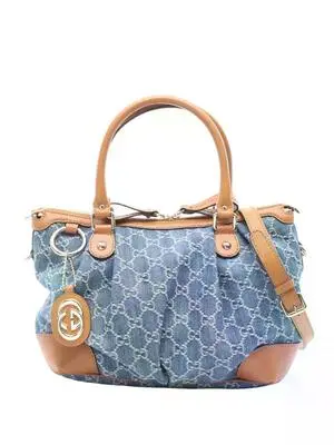 Gucci Gg Denim Sukey Satchel