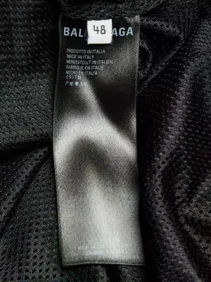 Balenciaga Oversized Logo Patch High Neck Zip Jacket