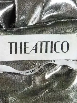 Attico Lamé Off-shoulder Mini Dress