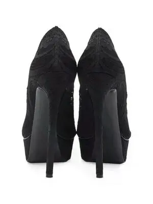 Casadei Lace Platform Pumps