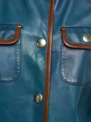 Prada Cropped Leather Jacket With Contrast Panels