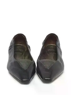 Brunello Cucinelli Embellished Pointed-toe Ballet Flats