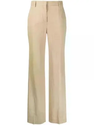 Alberta Ferretti Linen Blend Wide Leg Trousers