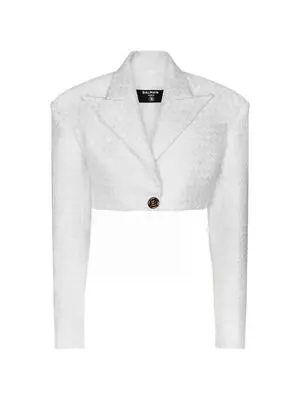 Balmain Tweed Cropped Jacket