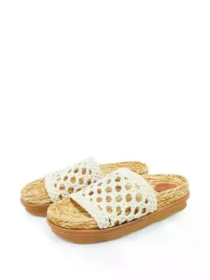 Chloé Woven Fabric Flat Slides