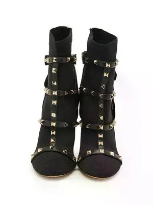 Valentino Garavani Rockstud Bodytech Ankle Boots - Black