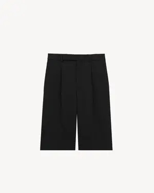Saint Laurent Grain De Poudre Tailored Bermuda Shorts