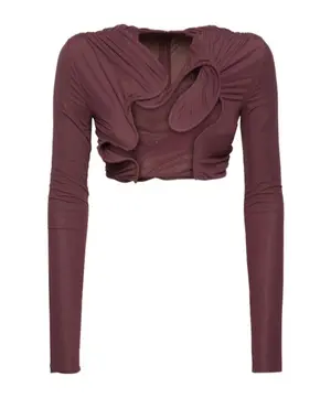 Christopher Esber Transparent Knit Short-sleeve Top - Red