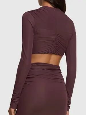 Christopher Esber Transparent Knit Short-sleeve Top