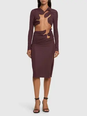 Christopher Esber Transparent Knit Short-sleeve Top