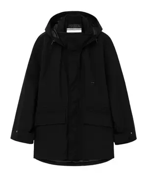 WOOYOUNGMI Hooded Utility Jacket - Black