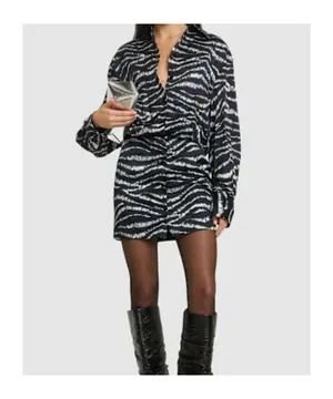 Attico Zebra Print Dress