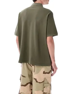 StÜssy Logo Embroidered Polo Shirt - Green