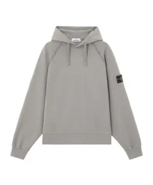 Stone Island Long Sleeved Drawstring Hoodie - Gray
