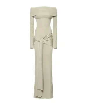 AYA MUSE Long-sleeved Knitted Dress - Nude
