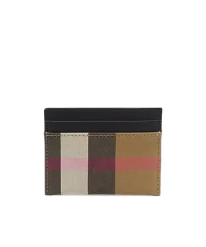 Burberry Check Card Case - Black