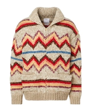 Visvim Wool And Cashmere Jacquard Shawl Collar Cardigan - No