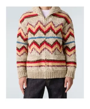 Visvim Wool And Cashmere Jacquard Cardigan