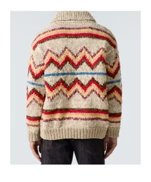 Visvim Wool And Cashmere Jacquard Cardigan