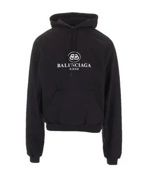 Balenciaga Bb Mode Hoodie - Black