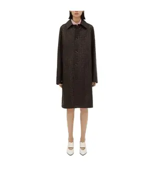 Bottega Veneta Intrecciato Leather Coat