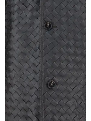 Bottega Veneta Intrecciato Leather Coat