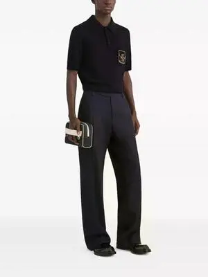 Dolce & Gabbana Virgin Wool Polo Shirt With Logo