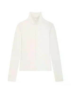 COURREGES Logo Embroidered Zipped Cardigan