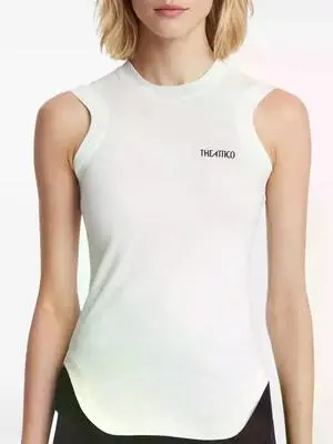 Attico Embroidered Logo T-shirt - Neutrals