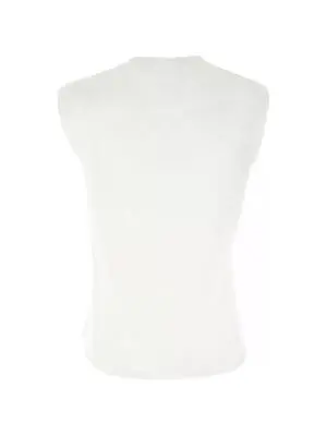 Attico Embroidered Logo T-shirt - Neutrals