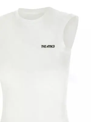 Attico Embroidered Logo T-shirt - Neutrals