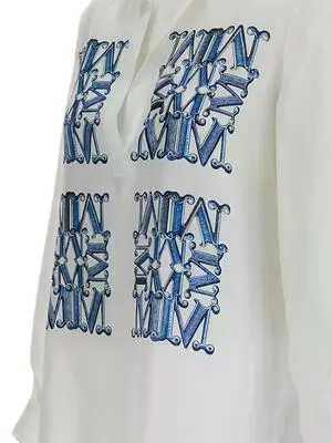 Max Mara Printed Silk Blouse