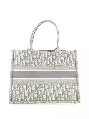 Dior Book Oblique Canvas Medium Tote Bag - Grey