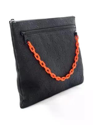 LOUIS VUITTON Monogram Taurillon Leather Pouch