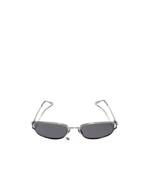 Gucci Rectangular Frame Sunglasses With Interlocking G Detail - Silver