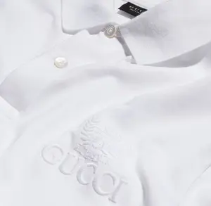 Gucci Cotton Jersey Polo Shirt With Embroidery - White