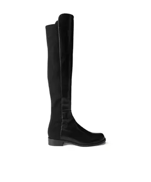 STUART WEITZMAN Leather And Stretch Over-the-knee Boots - Black
